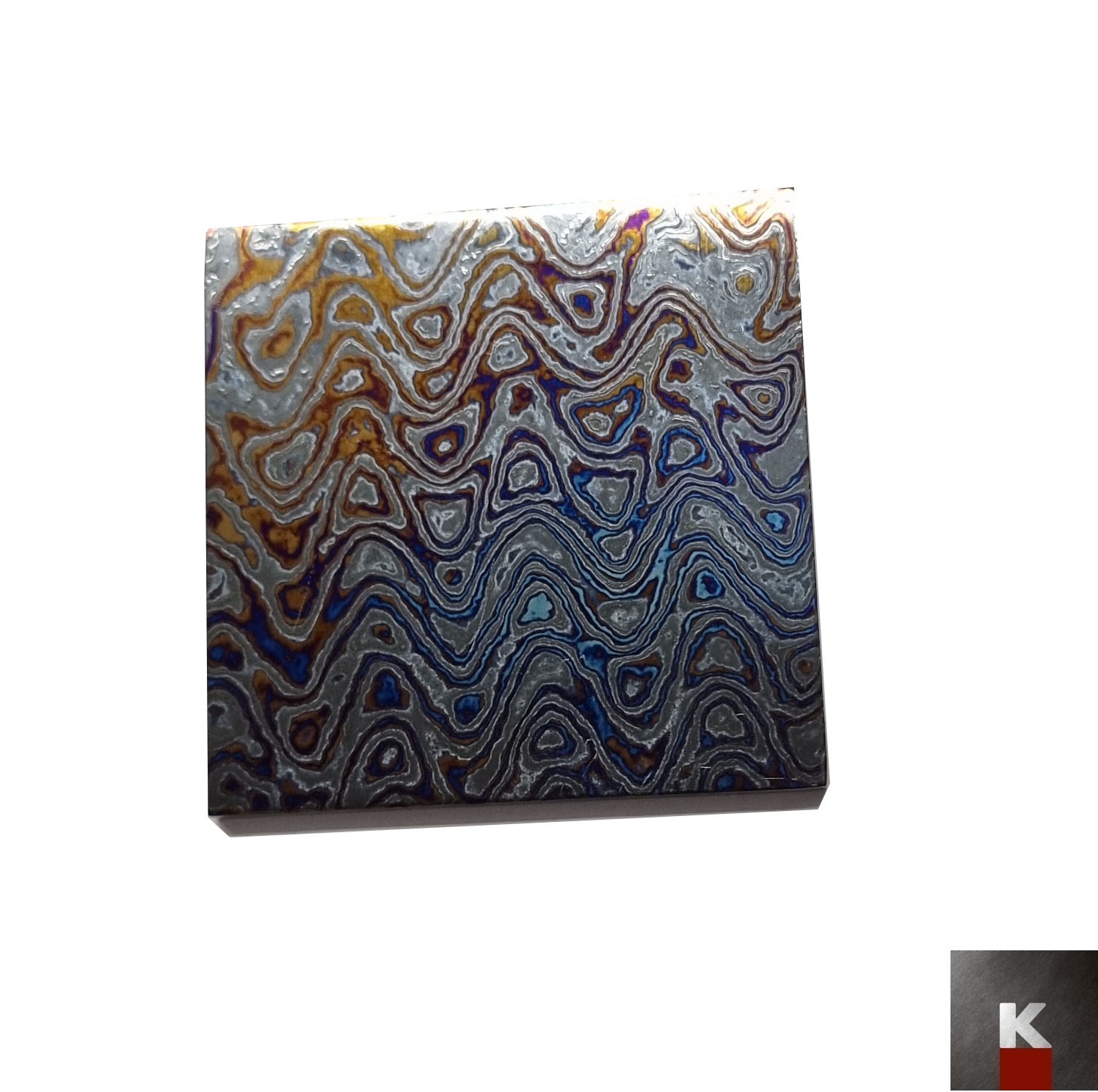 Titanio: TIMASCUS WAVE - sp. 4,4X74X74 mm.